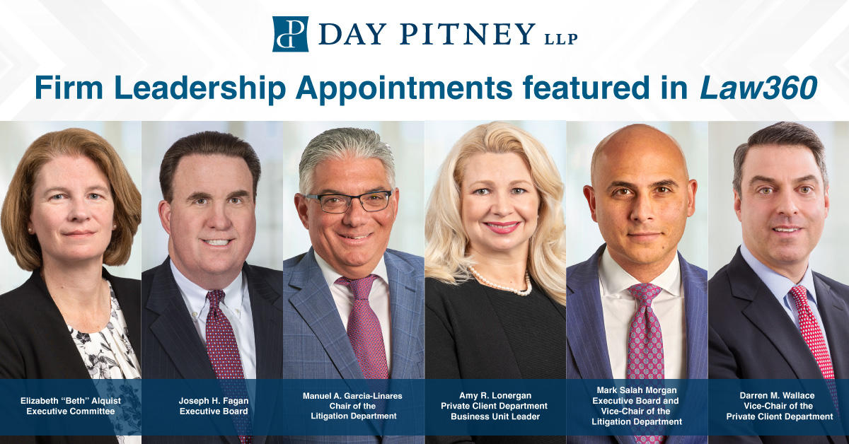 Day Pitney Announces Leadership Changes | Day Pitney