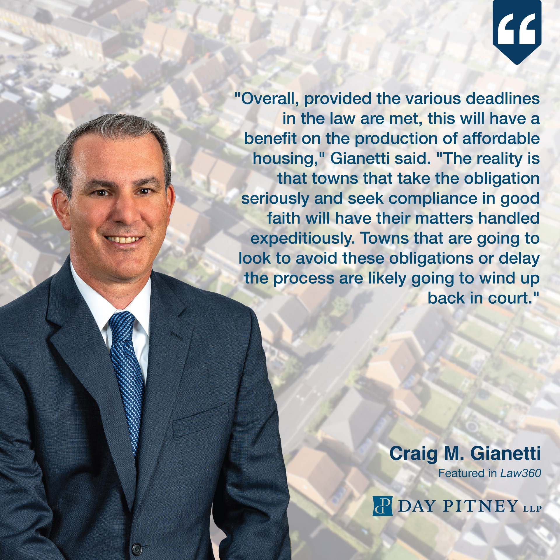 Affordable Housing Law 'Streamlines' Process for Cities | Day Pitney